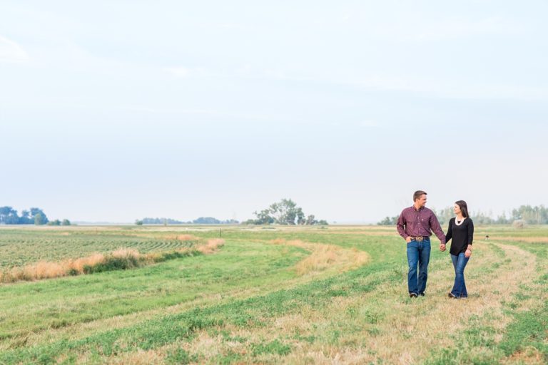 Minnesota Family Farm Engagement Photos - Tyler & Kara