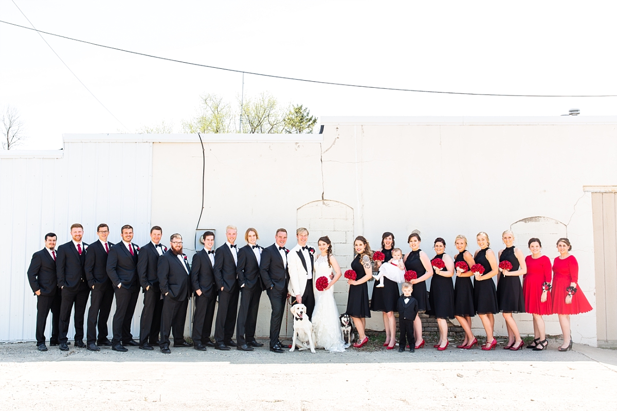 Black and Red Wedding at Avalon Event Center Abby Anderson