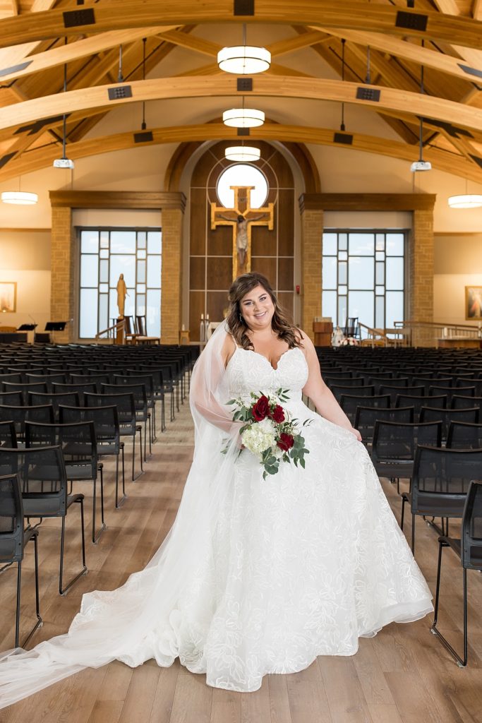 Holy Cross Catholic Church Fargo Wedding Abby Anderson